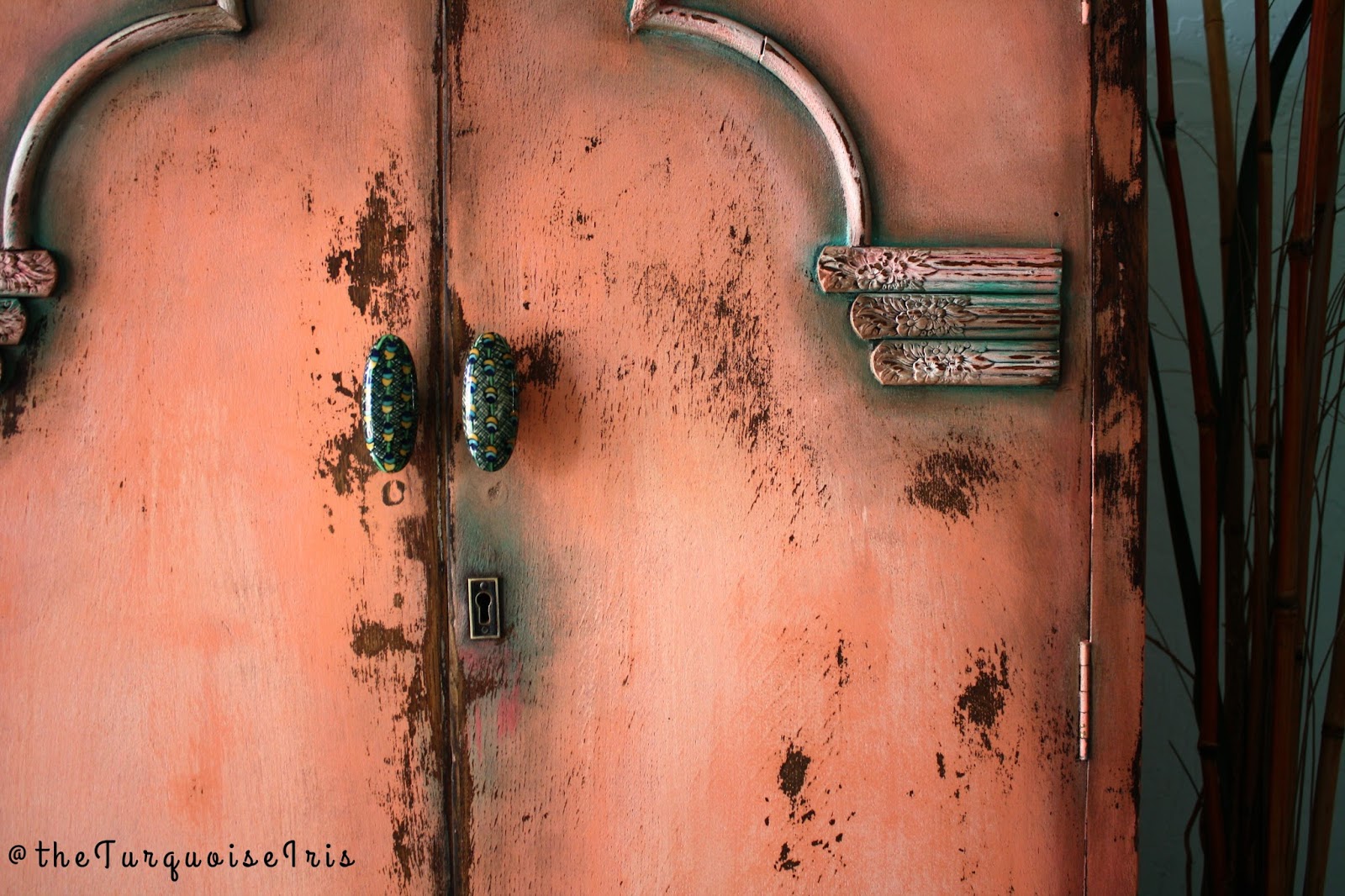 The Turquoise Iris ~ Furniture & Art: Coral Mini Wardrobe with Teal ...