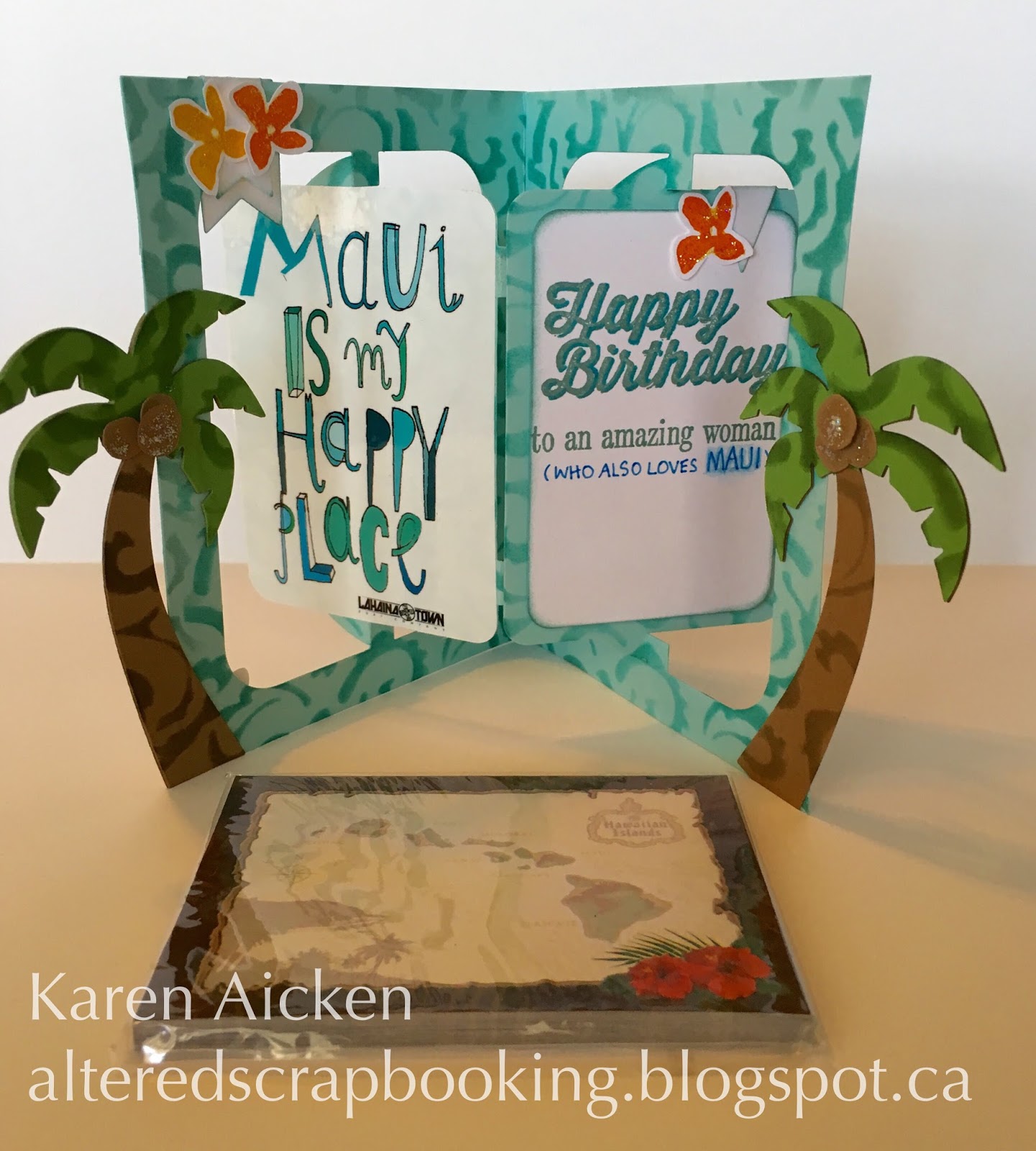 Altered Scrapbooking: Maui Accordion Birthday Card