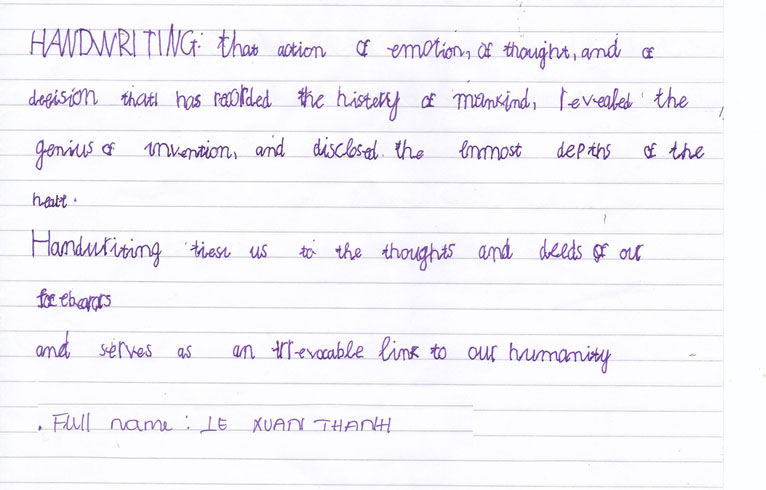 TAK Blog: World Handwriting Contest 2013