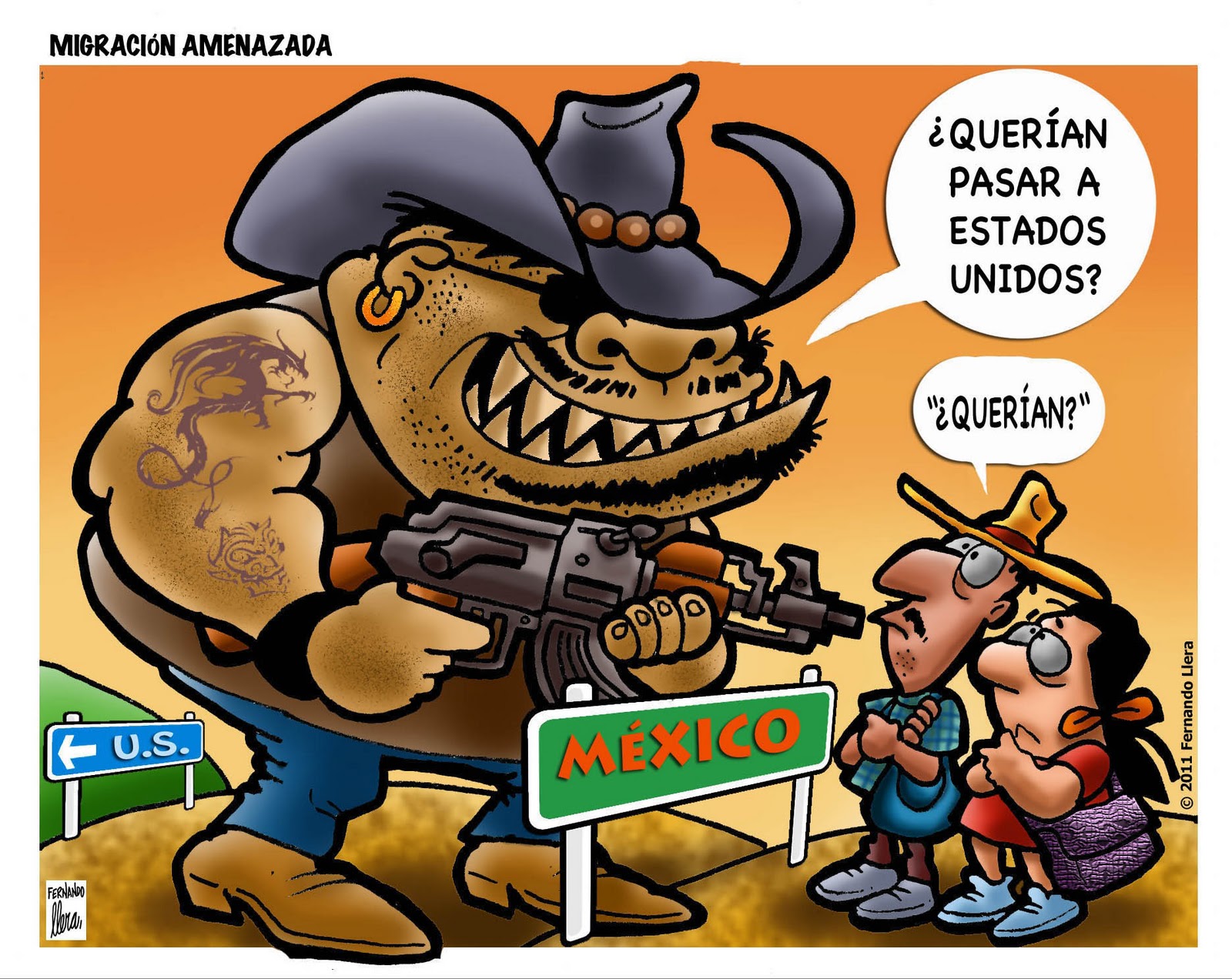 Fernando Llera Blog Cartoons: Mexico's south of the border migrants ...