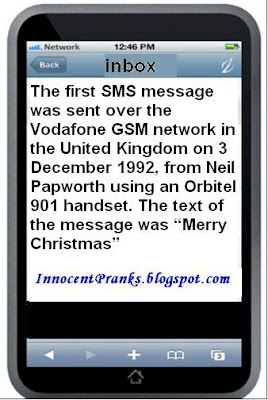 Innocent Pranks: The first SMS message in the History