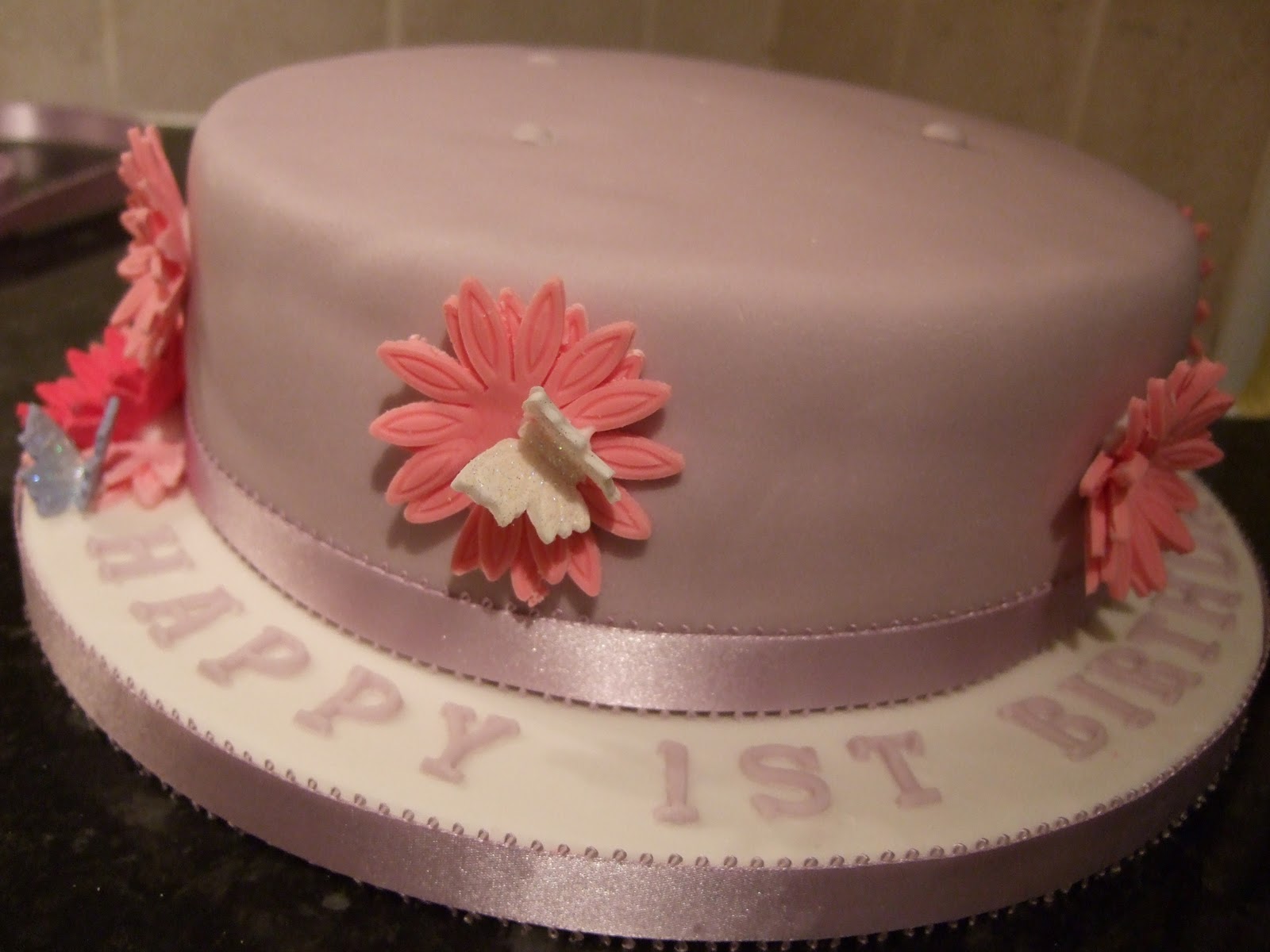 A Little Bit of Plum Leaf 李葉: Two-Tier Stacked Cake - 1st Birthday Cake