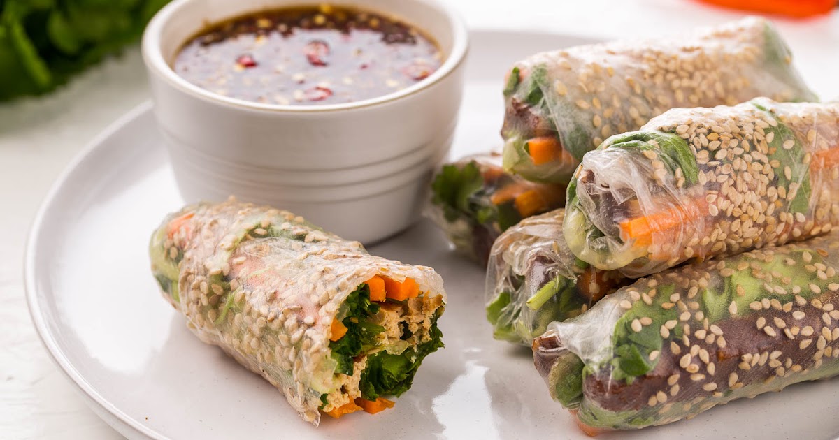 vegan vietnamese tofu spring rolls #vegan #recipevegetarian