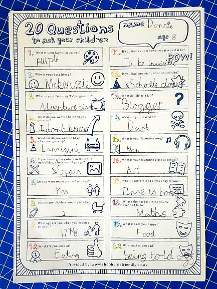 The Brick Castle: 20 Questions To Ask your Kids - with my 8 and 6 1/2 ...