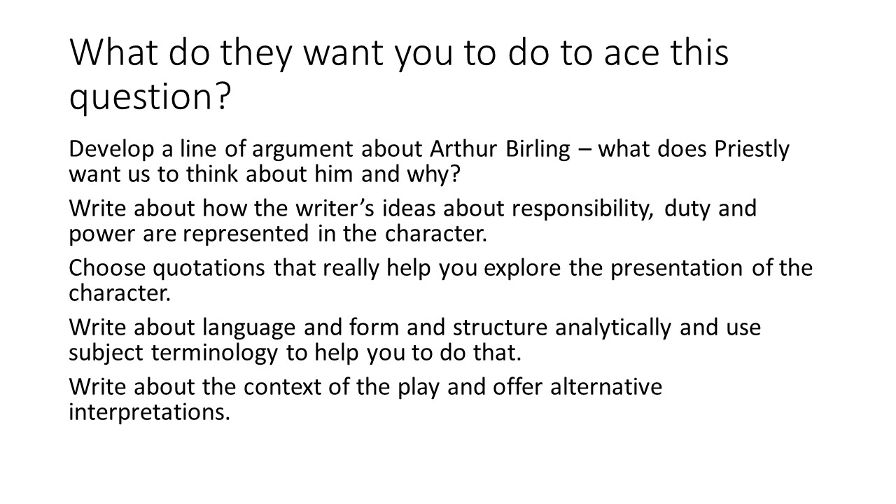 Mrs B's GCSE English Blog: How To Structure A Response to An Inspector ...