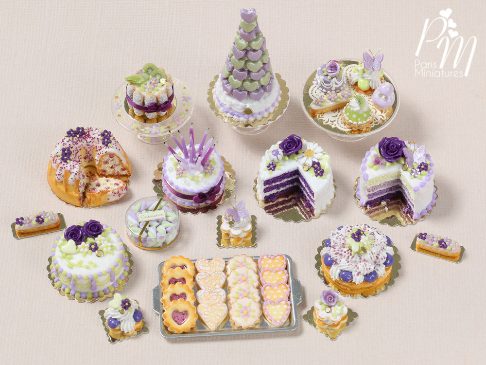 Paris Miniatures: New Purple-Themed Collection of Miniatures on Etsy Today