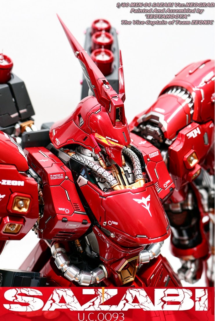 GUNDAM GUY: NeoGrade 1/60 MSN-04 Sazabi - Painted Build