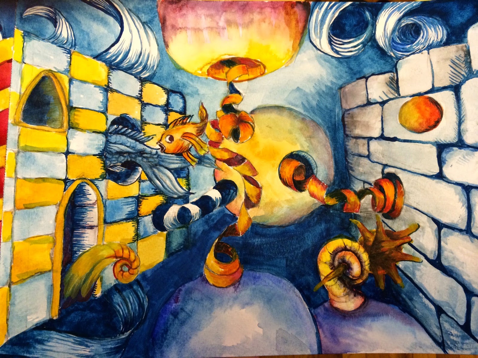 The Helpful Art Teacher: Drawing Imaginary Three-Dimensional Worlds ...