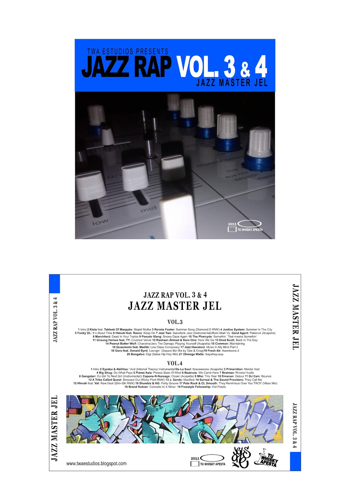 TU WHISKY APESTA HIP HOP: JAZZ RAP Vol 3 & 4 Mixtapes