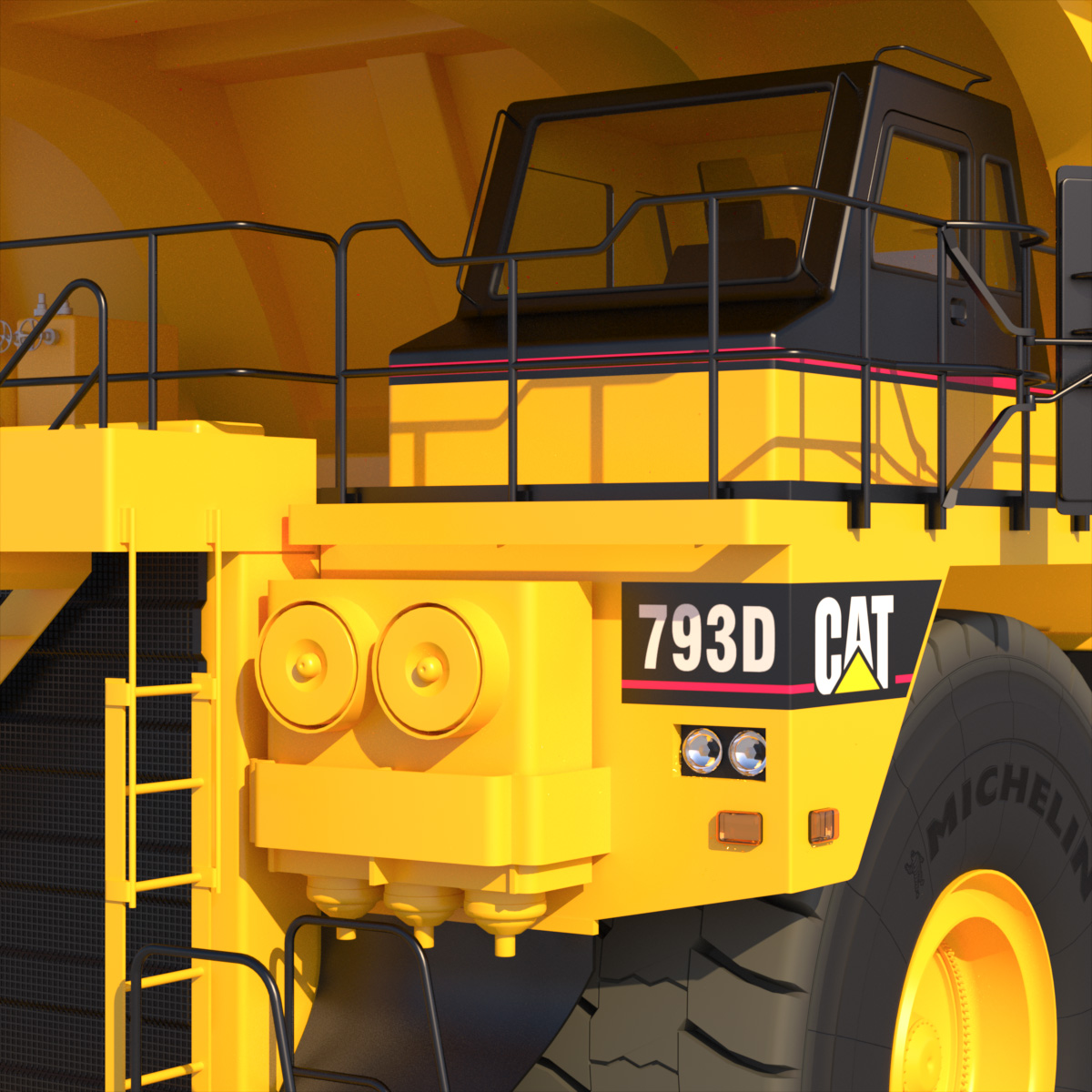 3D Custom Modelling: 3D Model Mining Caterpillar Truck 793D
