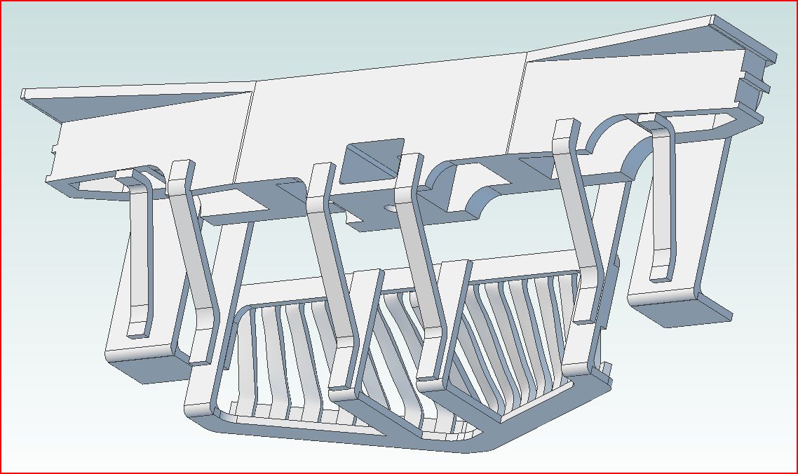 Model Locomotive with 3D Print Technology: Front Beam and Pilot Part