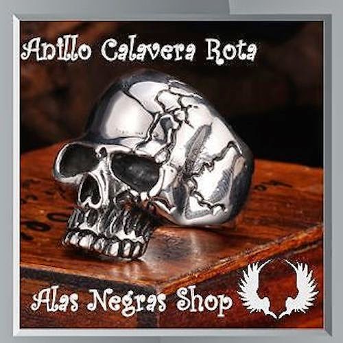 Alas Negras Shop: Anillo Gótico Calavera rota