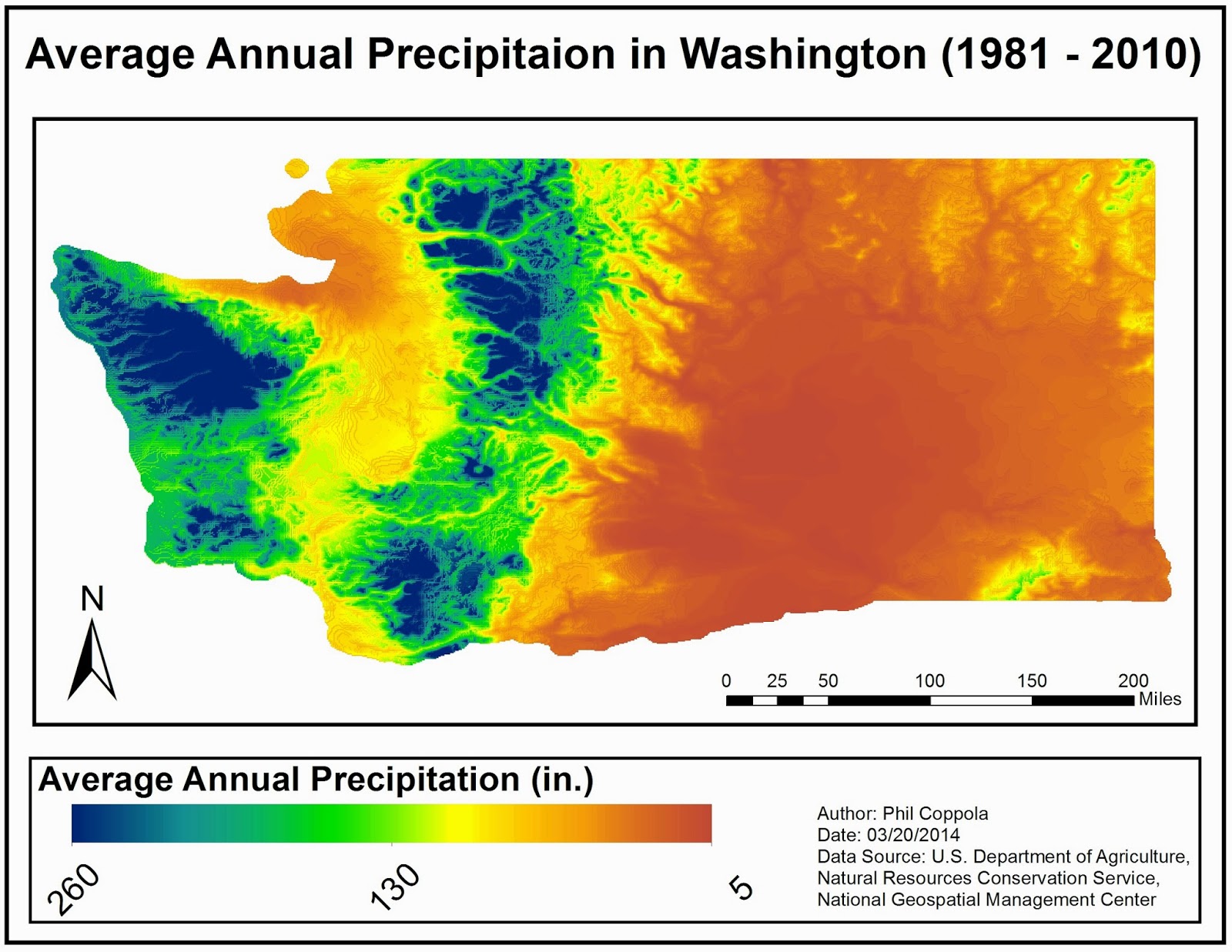 Phil's GIS Blog: Module 9: Isarithmic Mapping