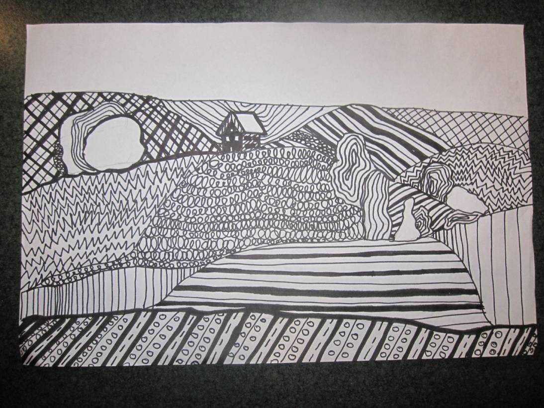 ~Express Yourself~: 3rd Grade Line Design Landscape