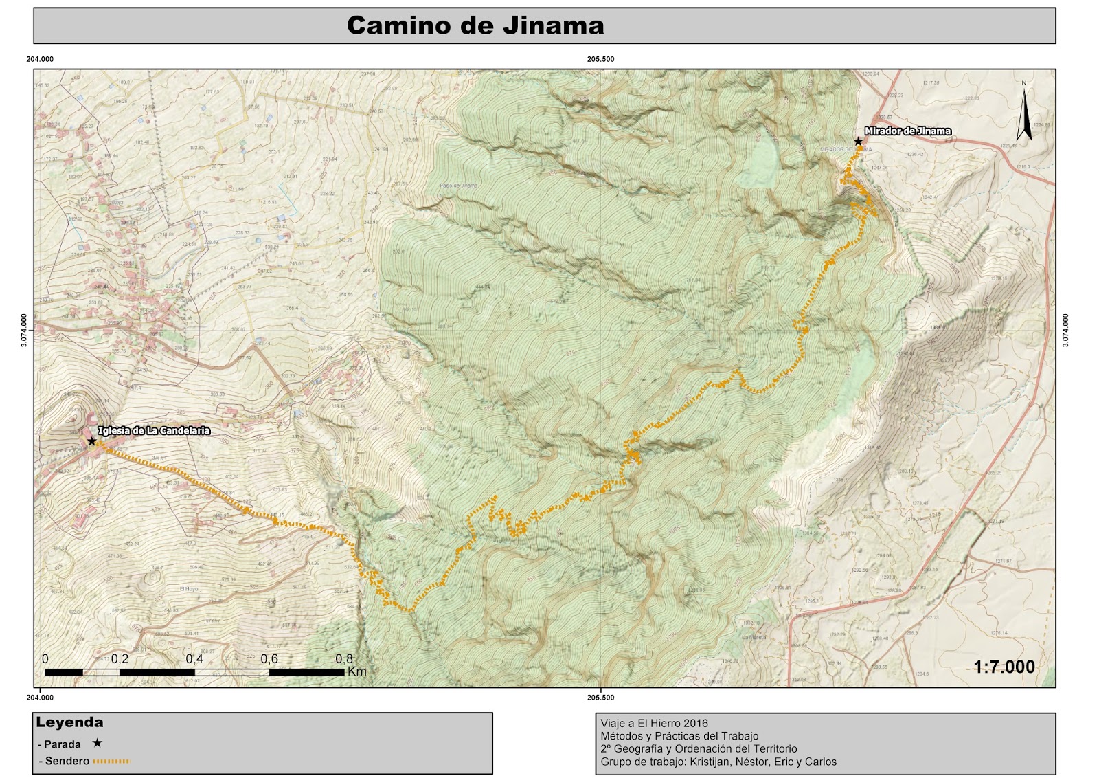 El Hierro Paso A Paso: Cartografía Camino de Jinama