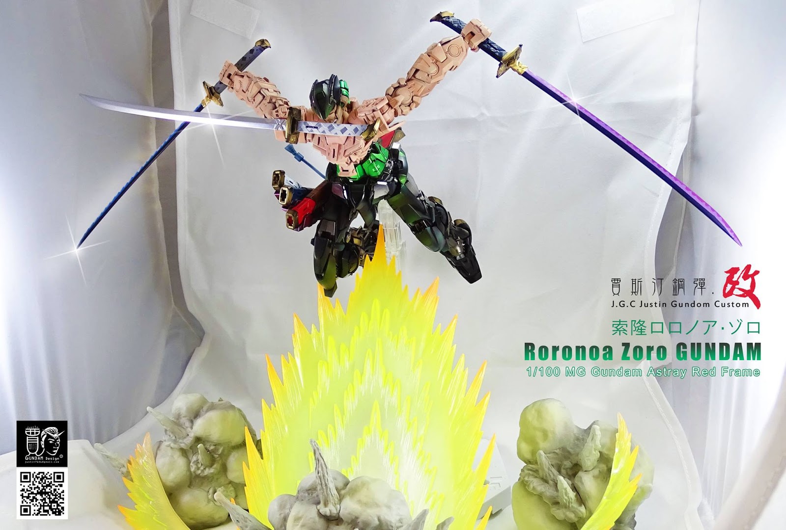 GUNDAM GUY: MG 1/100 Gundam Astray Roronoa Zoro Gundam - Customized Build