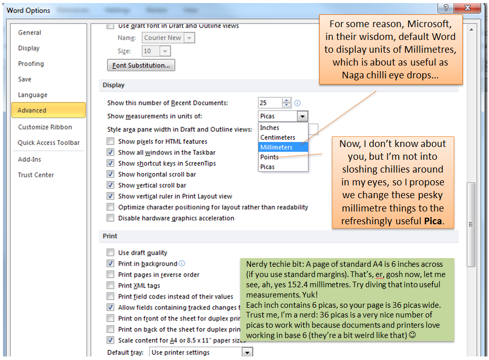 My Creative Stream: Microsoft Word script formatting
