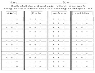 Oh My Little Classity Class: [3 addend STRATEGY practice] FREE download