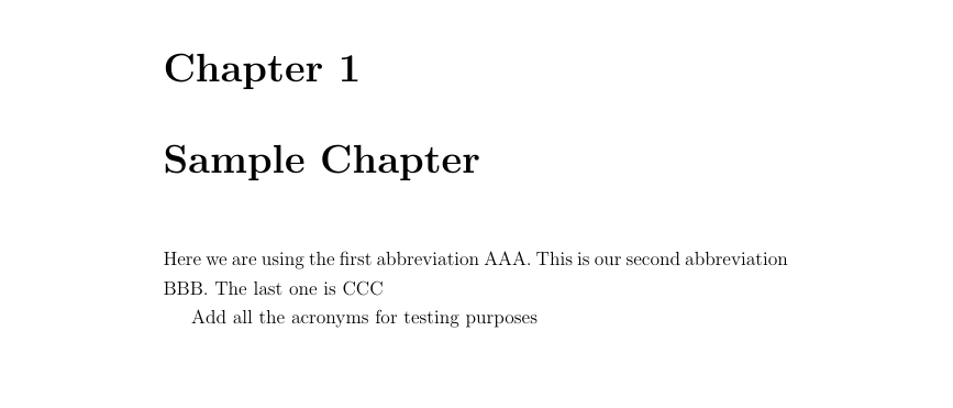List of Abbreviations - Latex