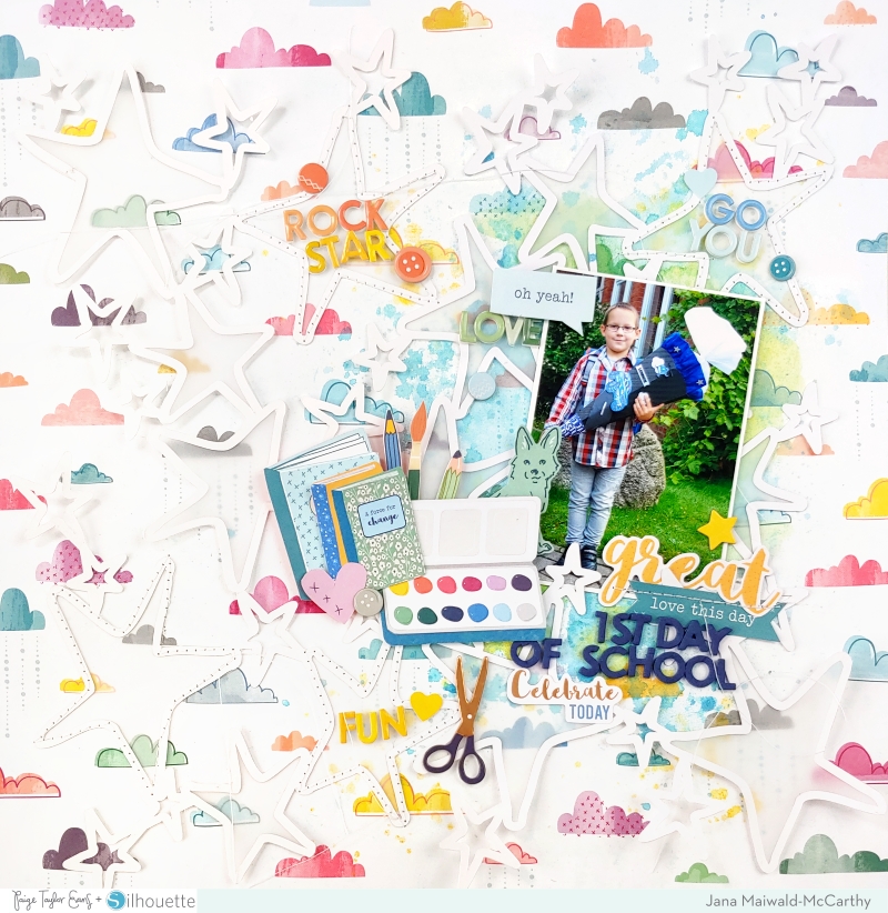 1st Day of School Layout by Jana Maiwald-McCarthy | Paige Taylor Evans