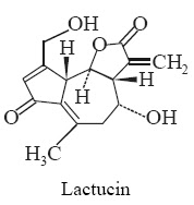 Lactucin- obtained from the dried milky juice of Lactuca virosa L ...