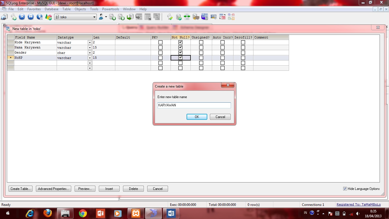 Information System: Membuat Database Dengan SQLYog Enterprise