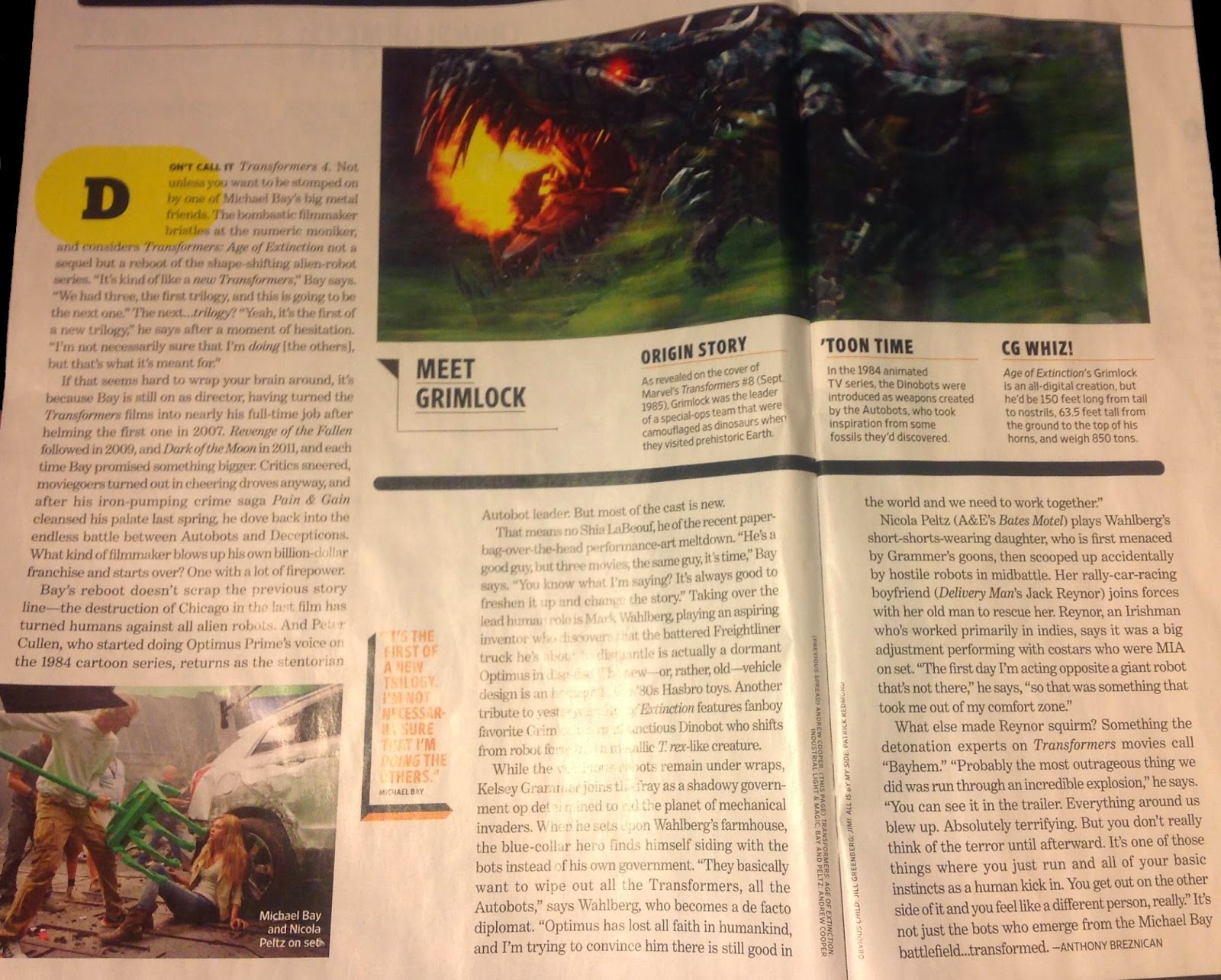 Transformers Live Action Movie Blog (TFLAMB): 04/2014