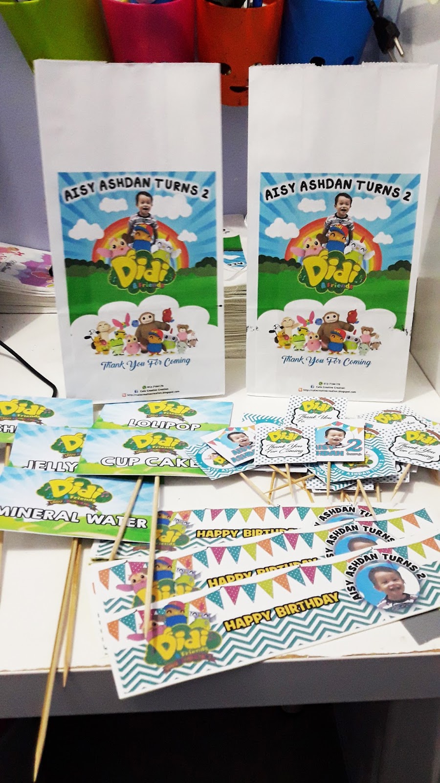 Set Printed Item DIdi And Friends for Birthday Party