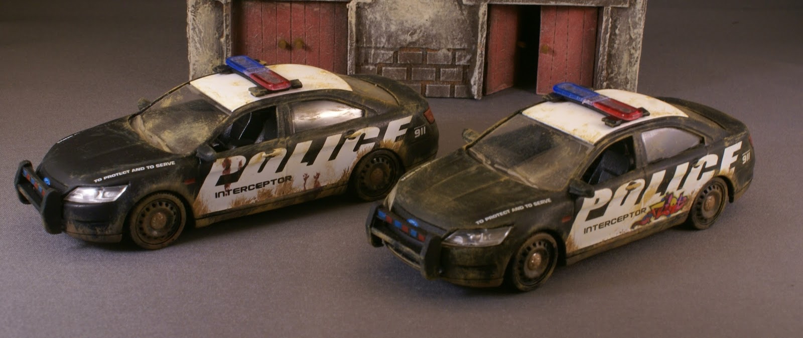 Miniature Mayhem: The Police Cars Weather the Zombie Storm