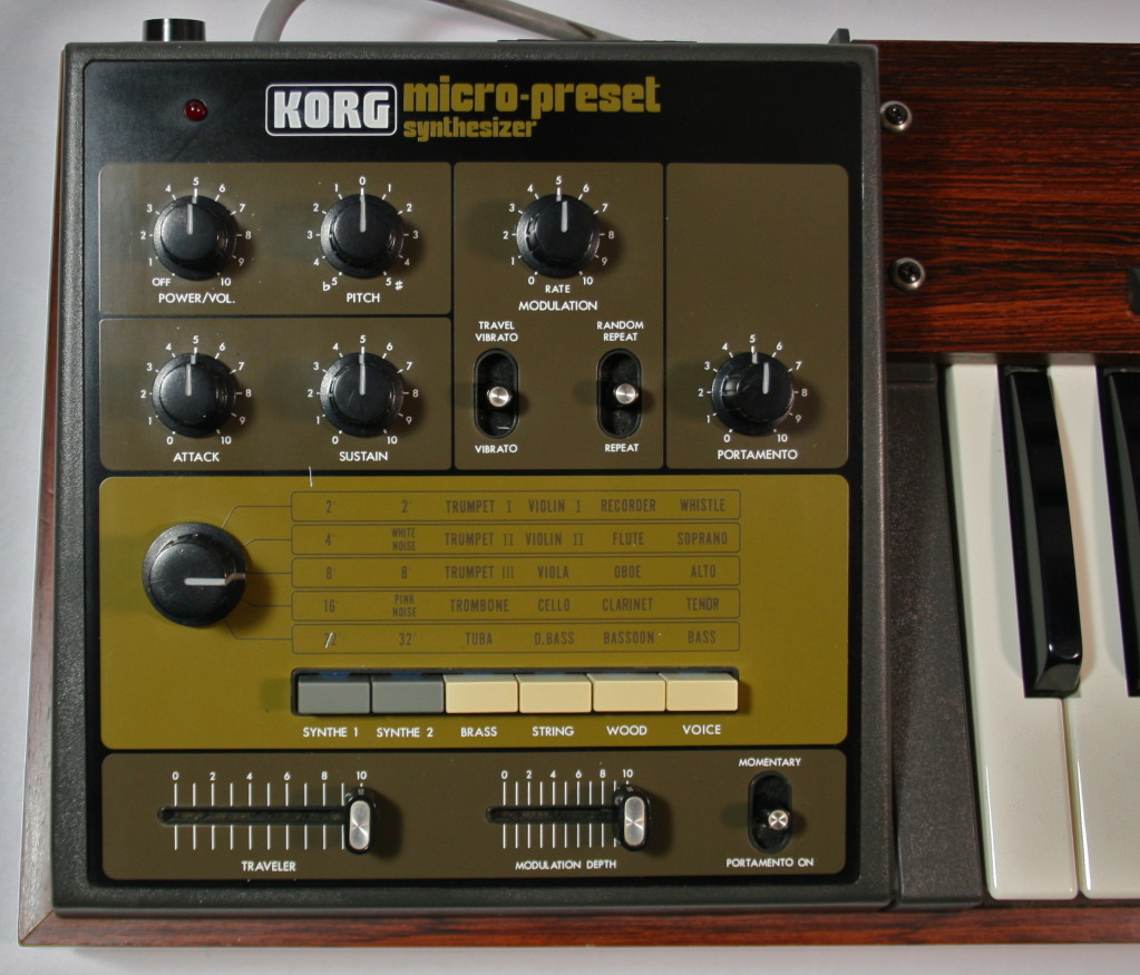 MATRIXSYNTH: KORG M-500 SP MICRO-PRESET SN 792370 with Patch Sheet Overlays