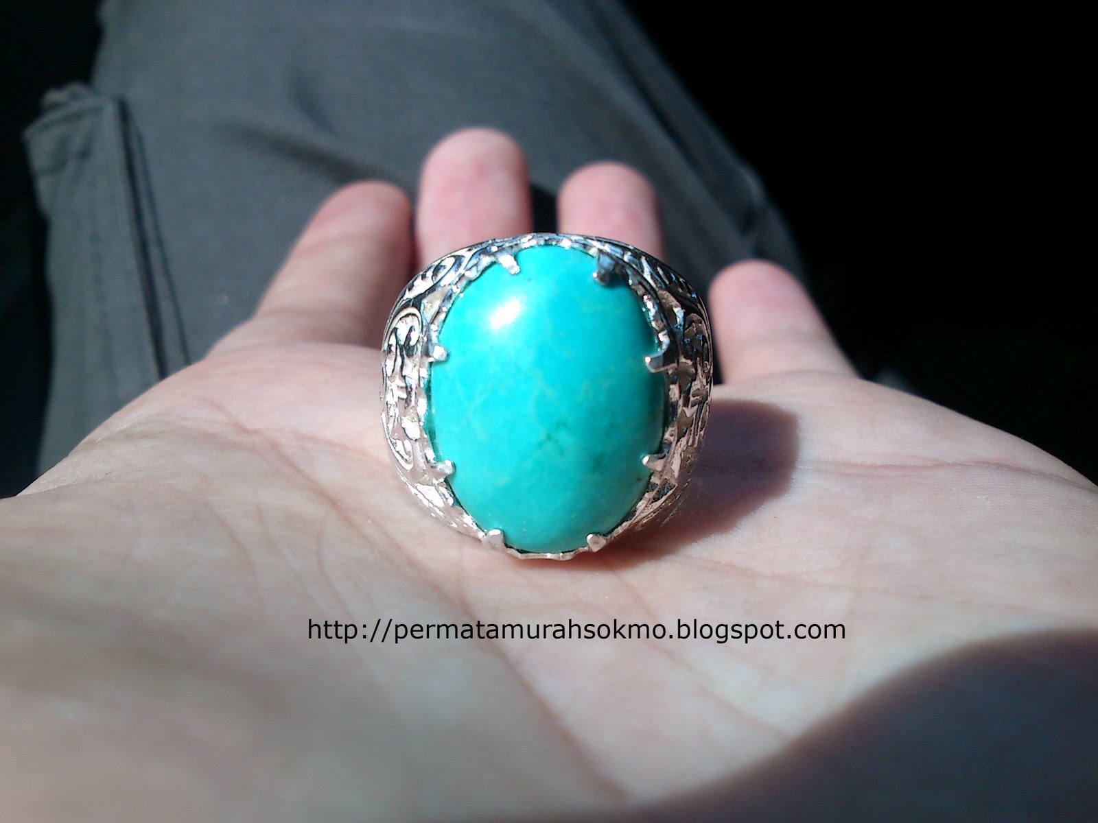 PERMATA MURAH SOKMO: CINCIN BATU FAIRUZ BIRU KEHIJAUAN ASLI BERKUALITI ...