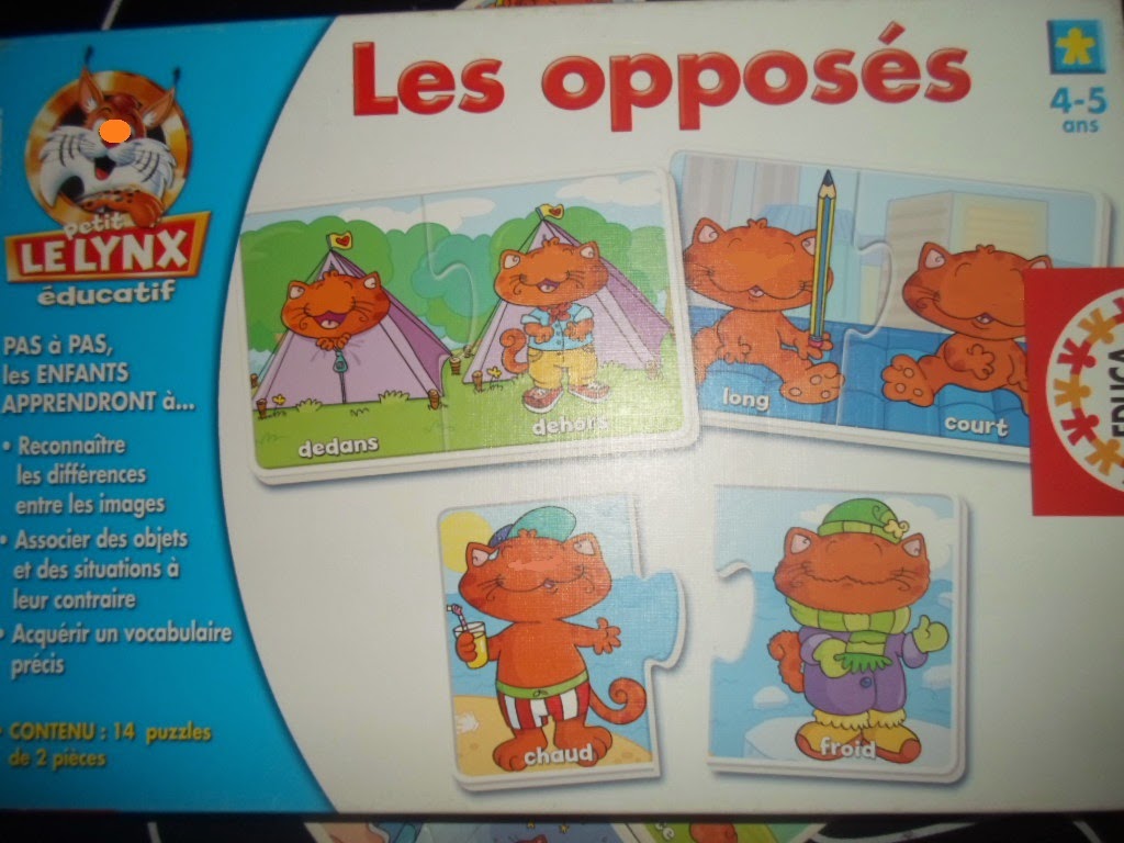 Jeux des contraires pour les petits