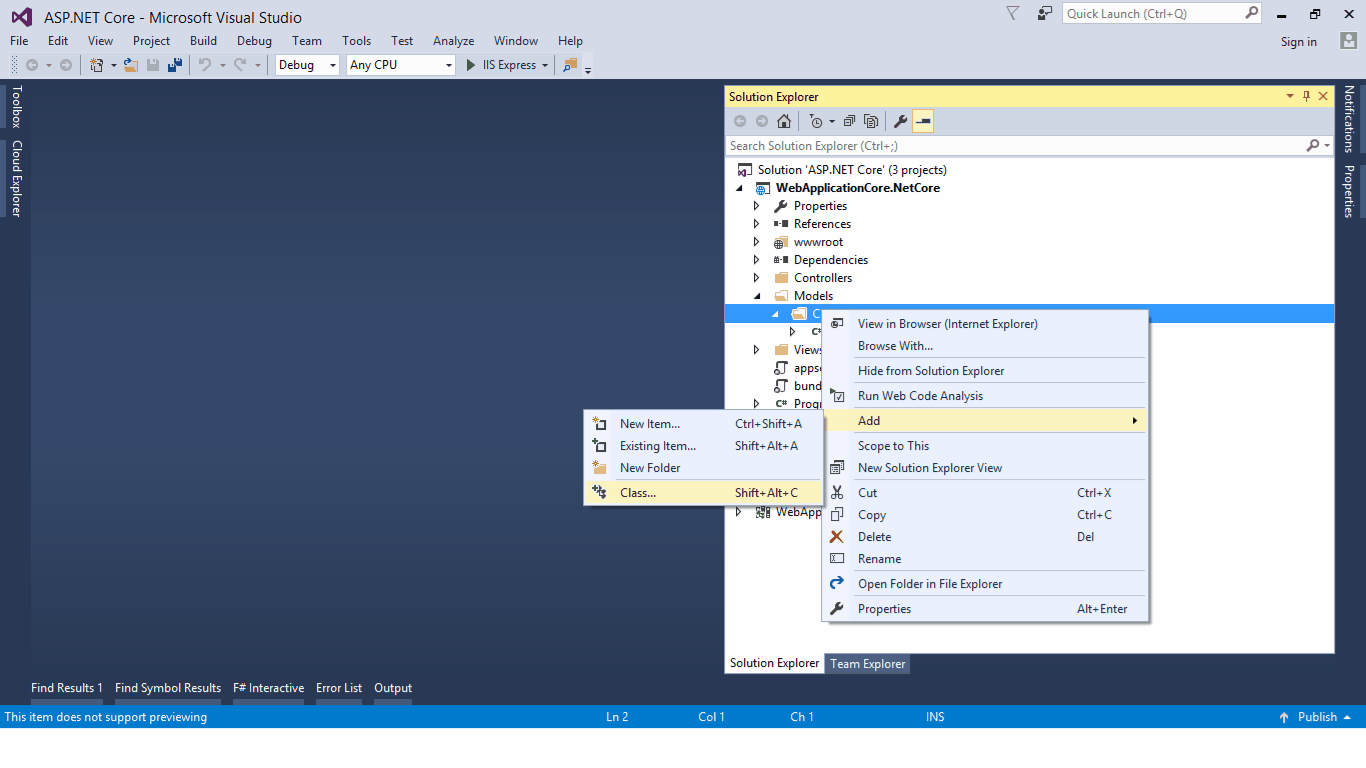 Asp Core 1 0 Mvc Application Exploring Core Crud