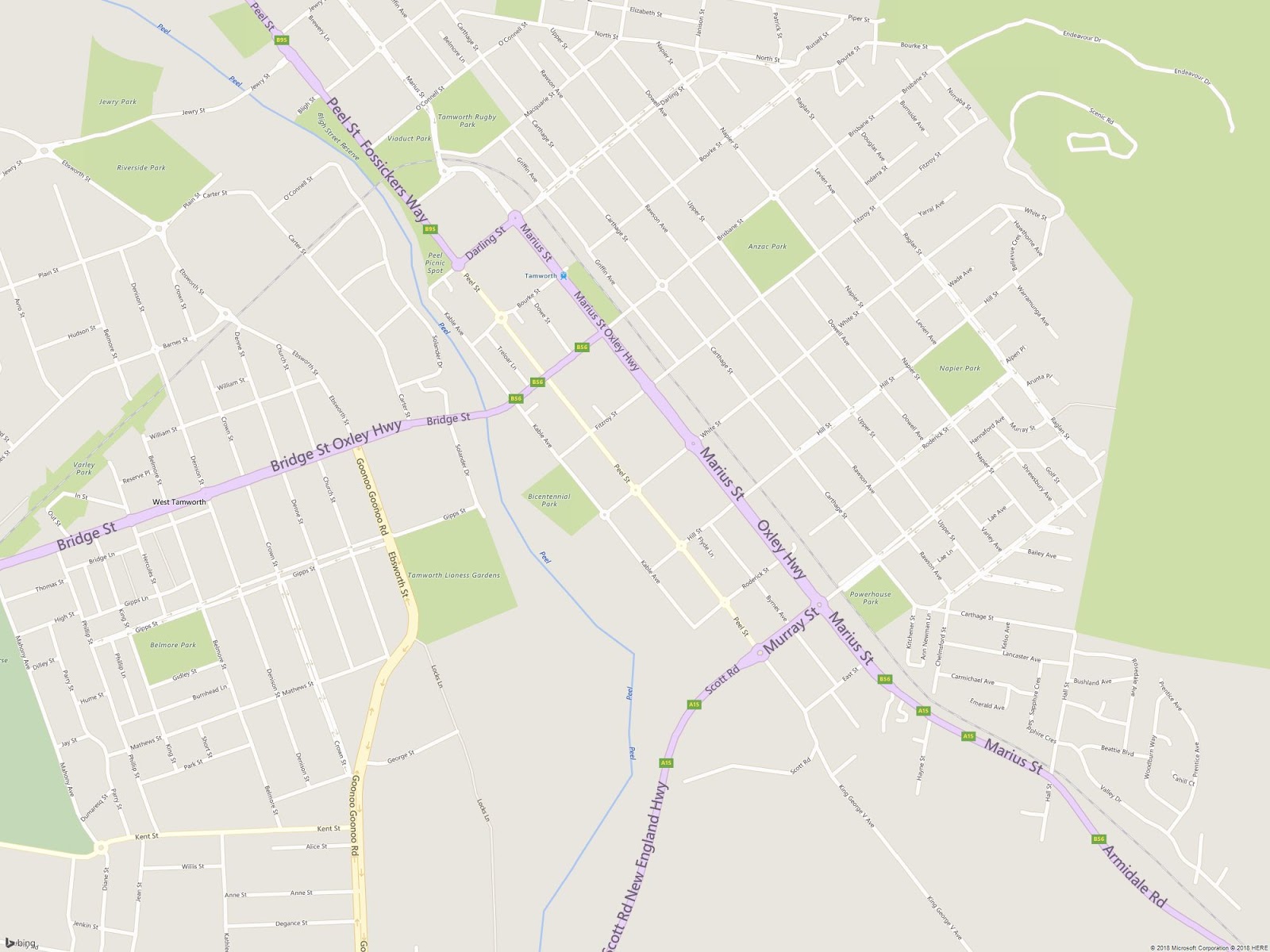 Tamworth Map Free Download