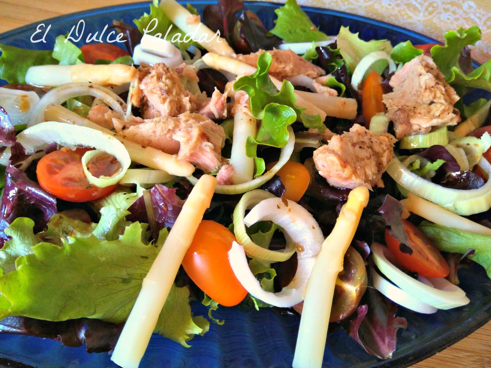 Ensalada de primavera a la vinagreta - El dulce paladar