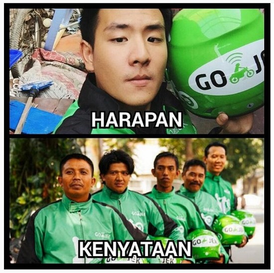30 Meme Lucu Gojek Yang Bisa Membuat Senyum - Meme Kocak Bikin Ngakak