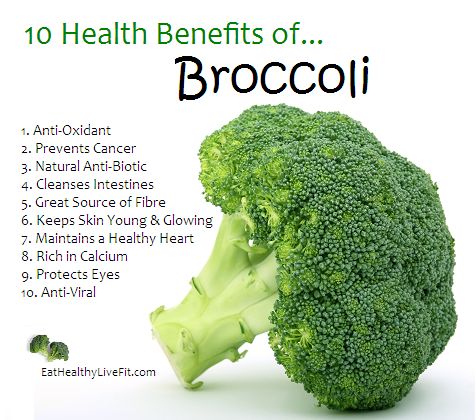 10 HEALTH BENEFITS OF BROCCOLI