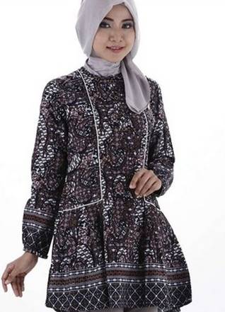 10 Model Atasan Batik Wanita Muslimah 2020