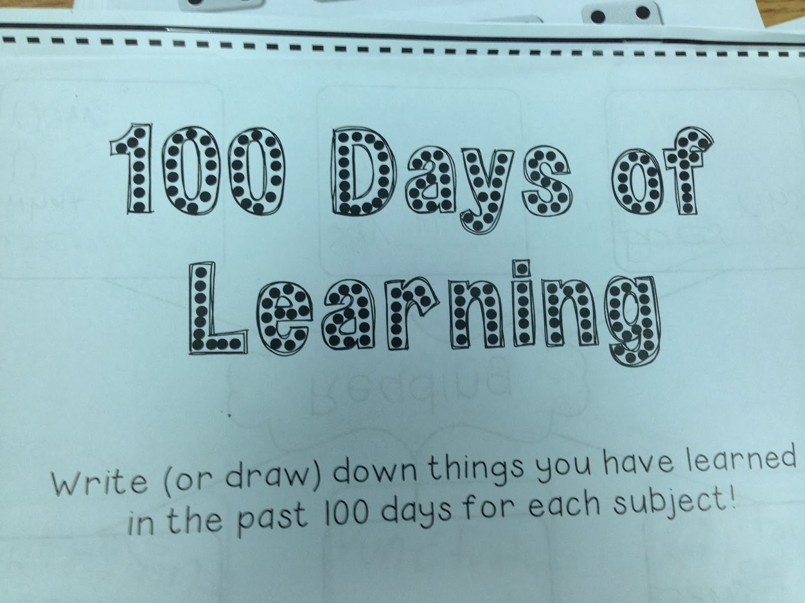 The Adventures of a K/1 Teacher: 100 Days of Learning!
