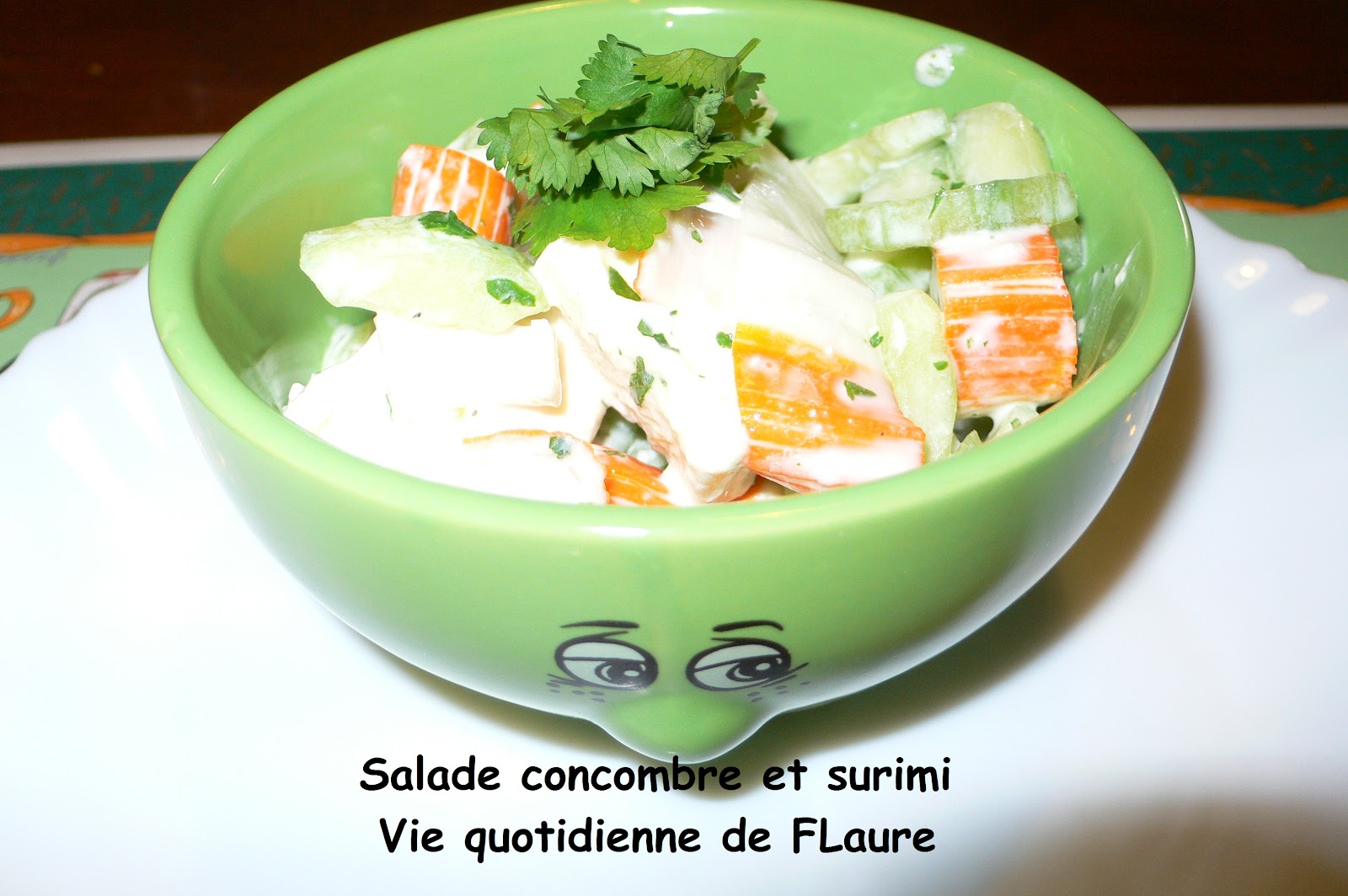 Salade concombre et surimi (un tour en cuisine n°108)