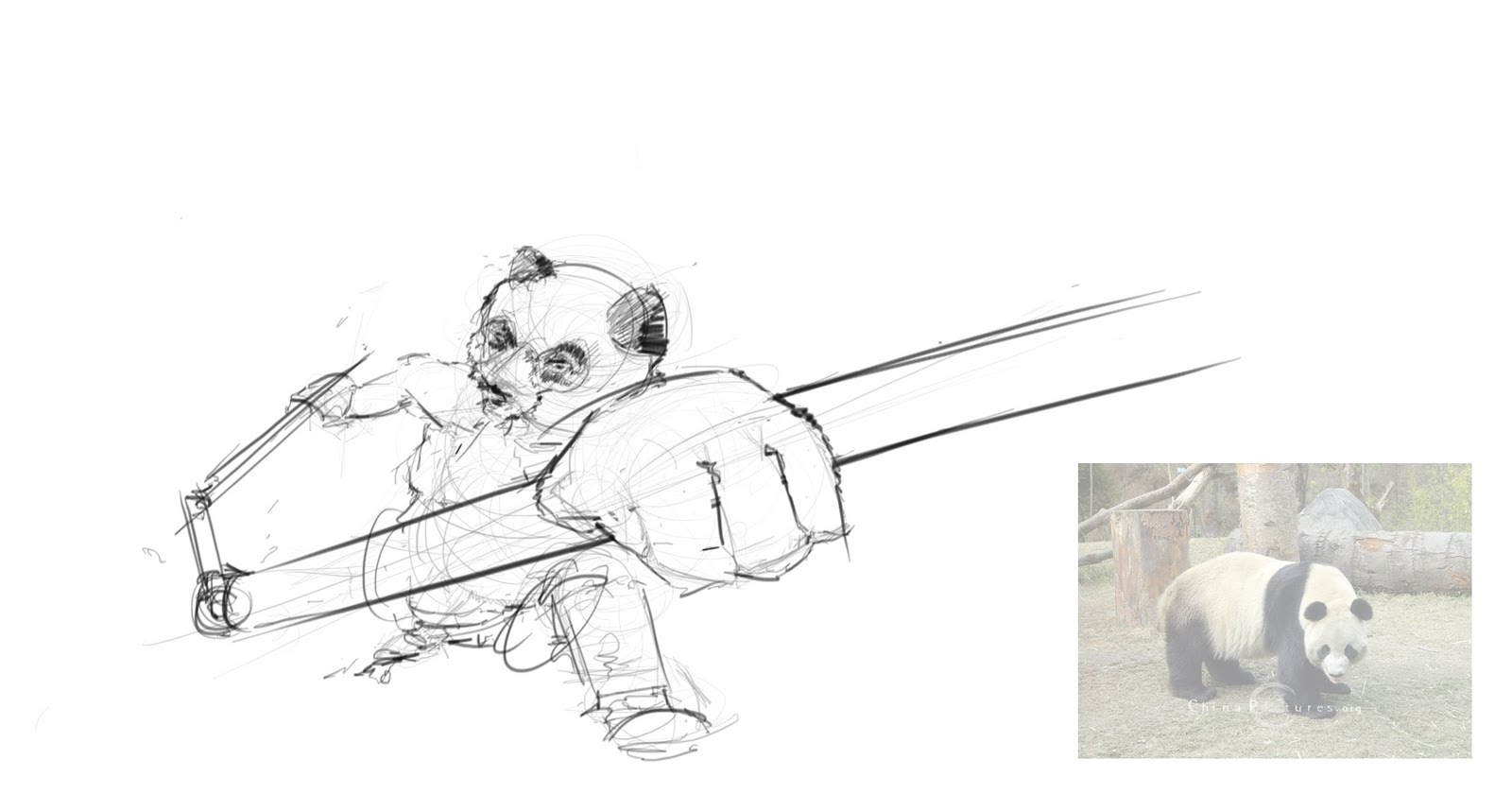 ISketch Weekly: Panda Super Hero Pose for Kenny