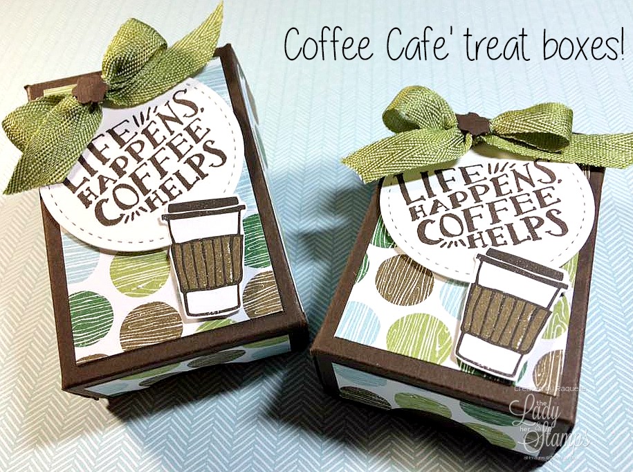 Super Cute Coffee Cafe Box Tutorial - the Lady & Her Stamps