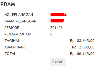 Cara Transaksi Pembayaran PDAM - PPOB Bukopin Chip Sakti
