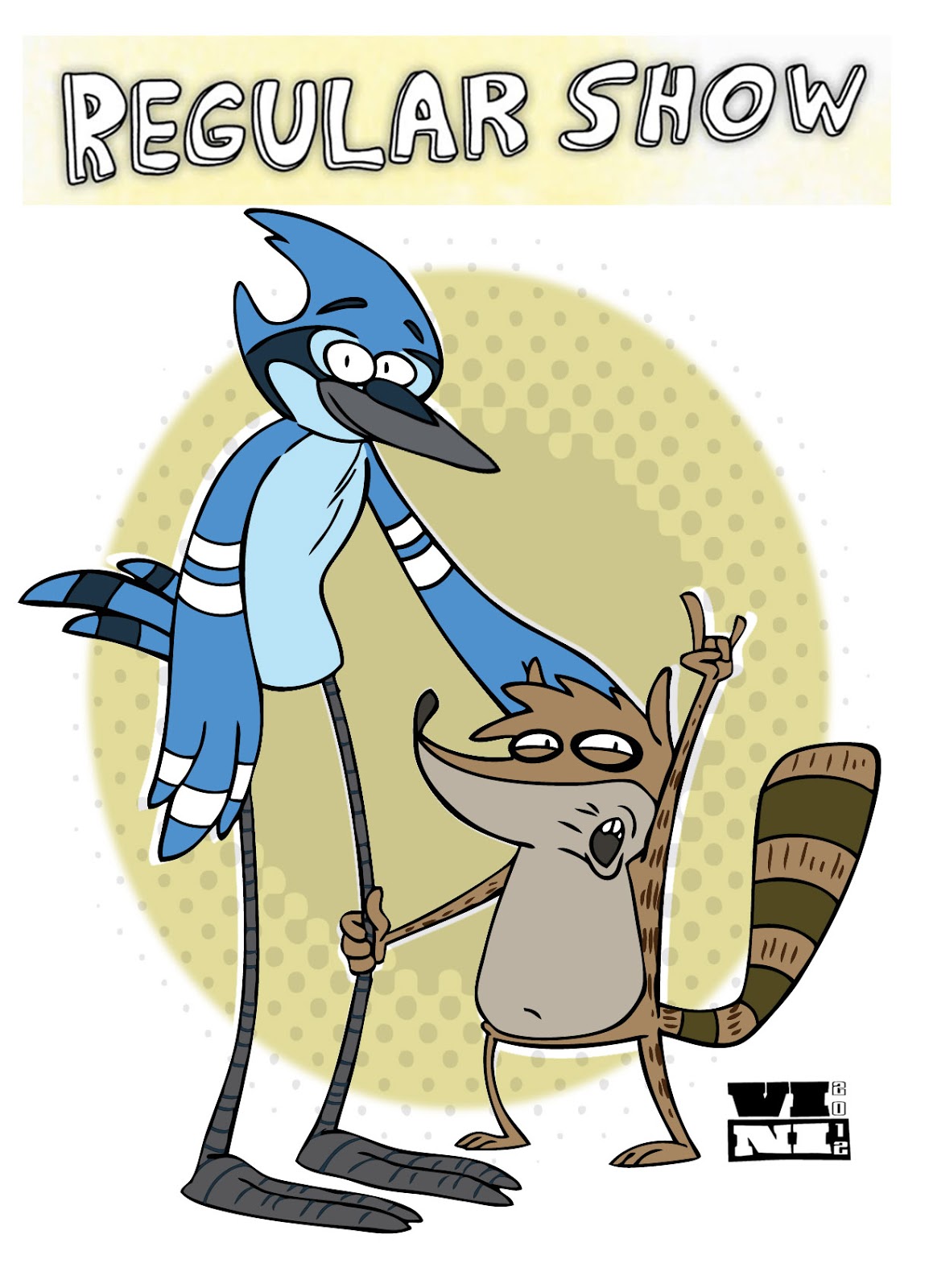 Gaveta de Projetos: Ilustra: Regular Show - Mordecai e Rigby