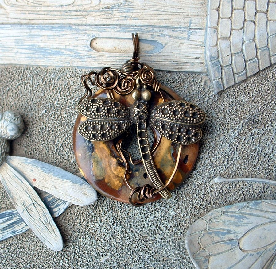 Shaterra Clay Studio: Wire Wrapped Dragonfly Ceramic Donuts