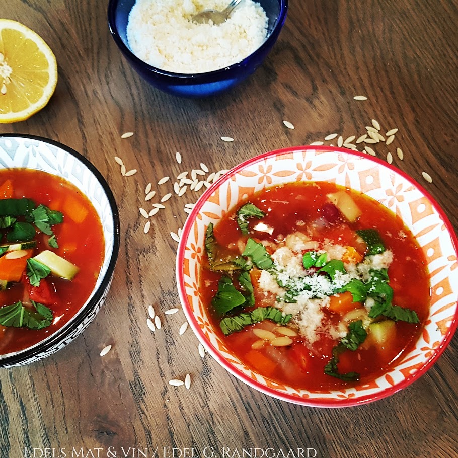 Edels Mat : Minestronesuppe med risoni 🍅
