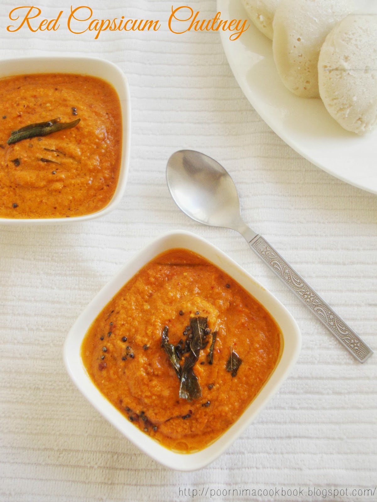 Poornima's Cook Book: Red Capsicum Chutney / Red Bell Pepper Chutney ...