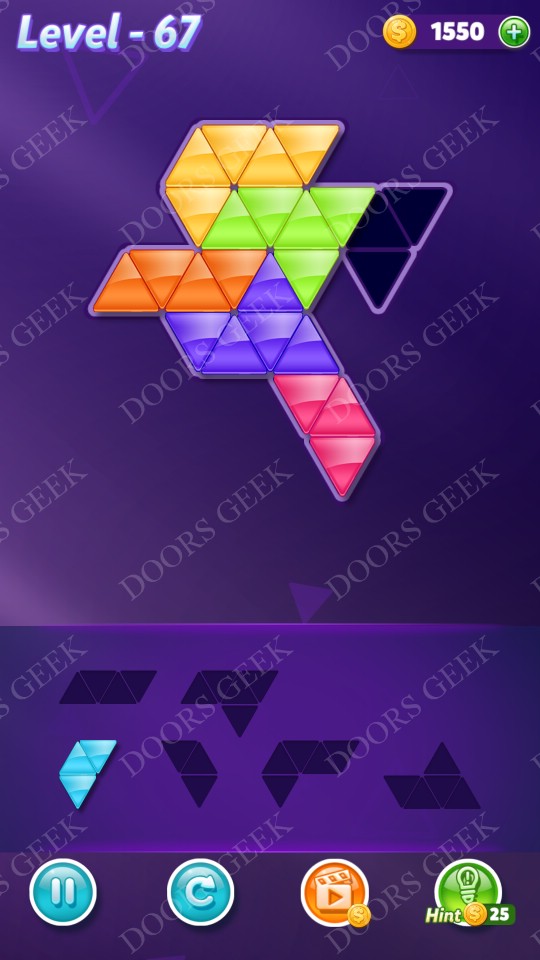 Block! Triangle Puzzle 6 Mania Level 67 Solution ~ Doors Geek