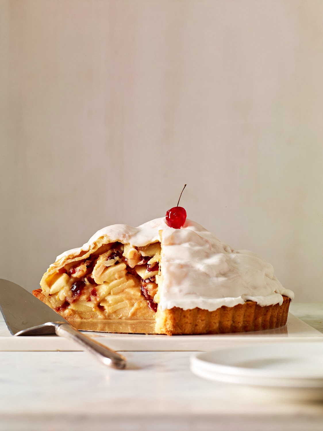Snow-capped Pie, Cherry on Top!