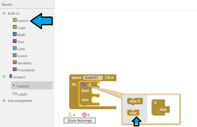 Tutor dos Nerds: Como usar o switch button no thunkable/app inventor